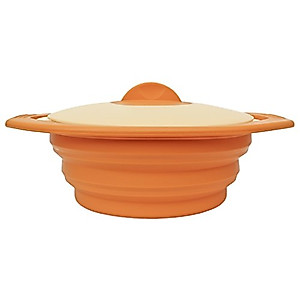 Zoie + Chloe 100% Silicone Family Size Steamer - Collapsible Design with Lid & Detachable Colander