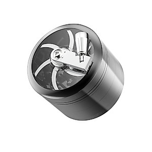 Spice Grinder Mill, 2.5 inch, Kitchen Helper for Grinding Seasoning, Manual Operated, Black