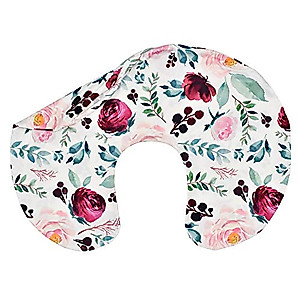 Little Jump 2 Pack Floral Nursing Pillow Cover Slipcover for Breastfeeding Pillows, Soft and Stretchy Safely Breastfeeding Pillow Cover for Girl (Floral)