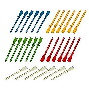 Lependor Glue Spreaders, Colored Plastic Glue Smear Sticks Applicator Glue Spreaders DIY Art Leather Craft Tool, Easy Clean Glue Spreaders Polypropylene Plastic - Pack of 30