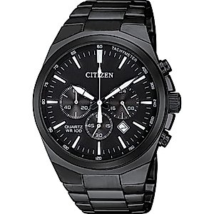Citizen Quartz Mens Watch, Stainless Steel, Classic, Black (Model: AN8175-55E)