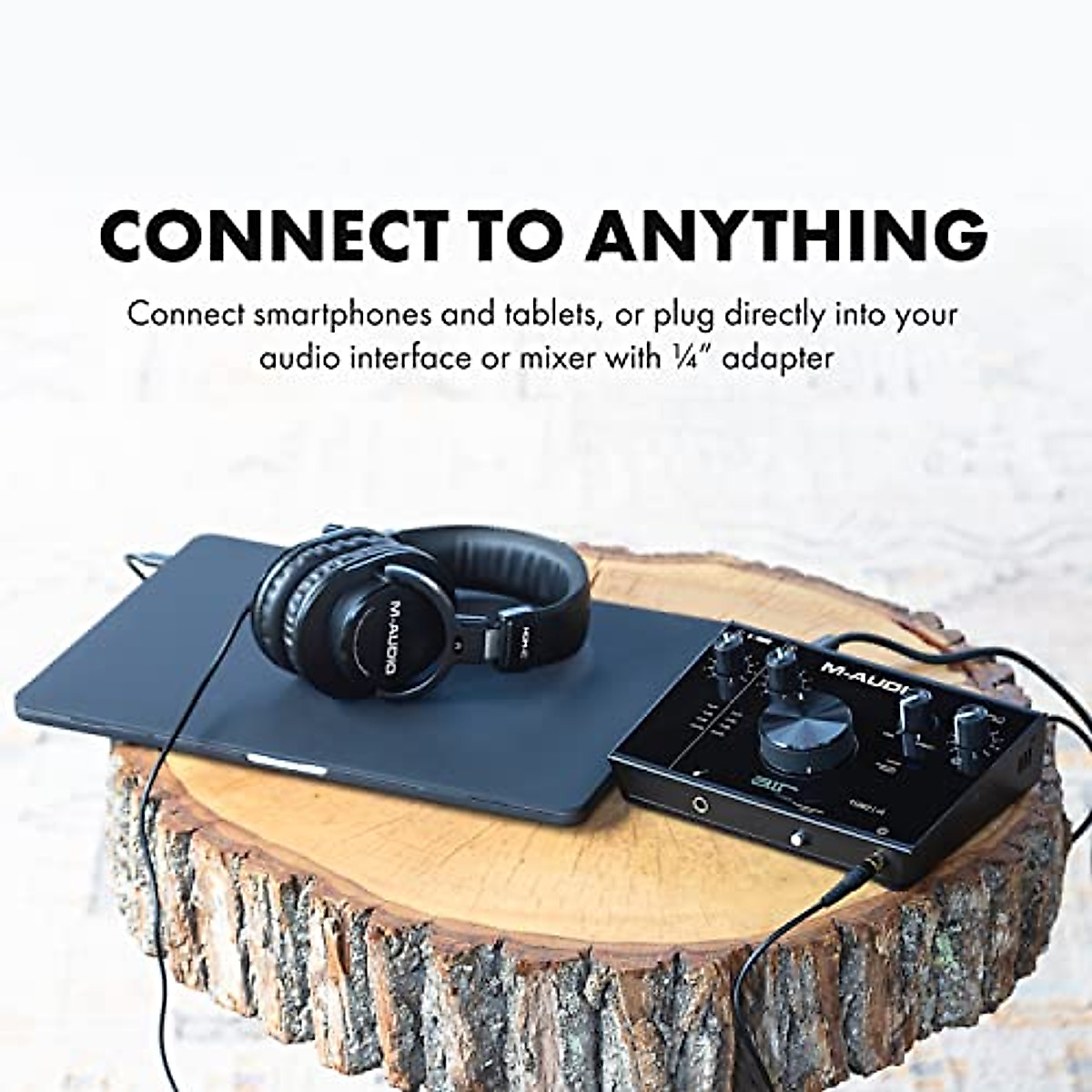 M-Audio HDH40 – Over Ear Studio Headphones with Closed Back Design, Flexible Headband and 2.7m Cable for Studio Monitoring, Podcasting and Recording