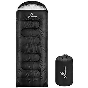 Sleeping Bags for Adults, Sportneer Sleeping Bag 3-4 Season Warm Weather Waterproof Lightweight Camping Sleeping Bag for Camping Backpacking Hiking Outdoor Travel
