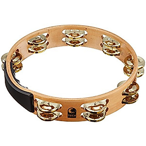 Toca Acacia Tambourine With Brass Jingles 10 Inch