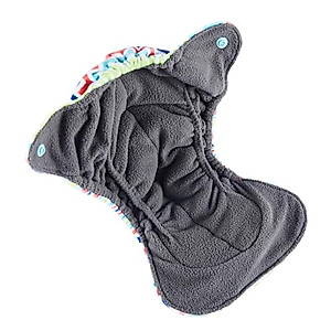 Thank u Mom Newborn Cloth Diaper All in One with Umbilical Cord Snap 6Pack (Nature Color)