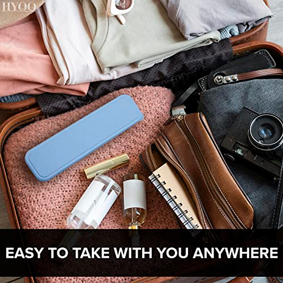 4 Pcs Travel Utensils with Case - Wheat Straw Dinnerware Sets Reusable Utensils Set with Case Cutlery Set - Portable Forks and Spoons Silverware Set Lunch Box Accessories for Camping