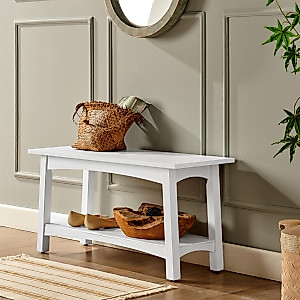 Alaterre Furniture Craftsbury 36" W Wood Entryway Bench
