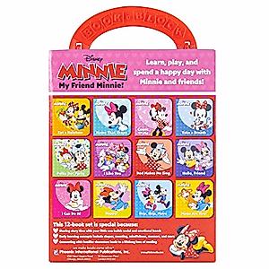 Disney - My Friend Minnie Mouse - My First Library 12 Board Book Block Set - Great for Teaching First Words - PI Kids