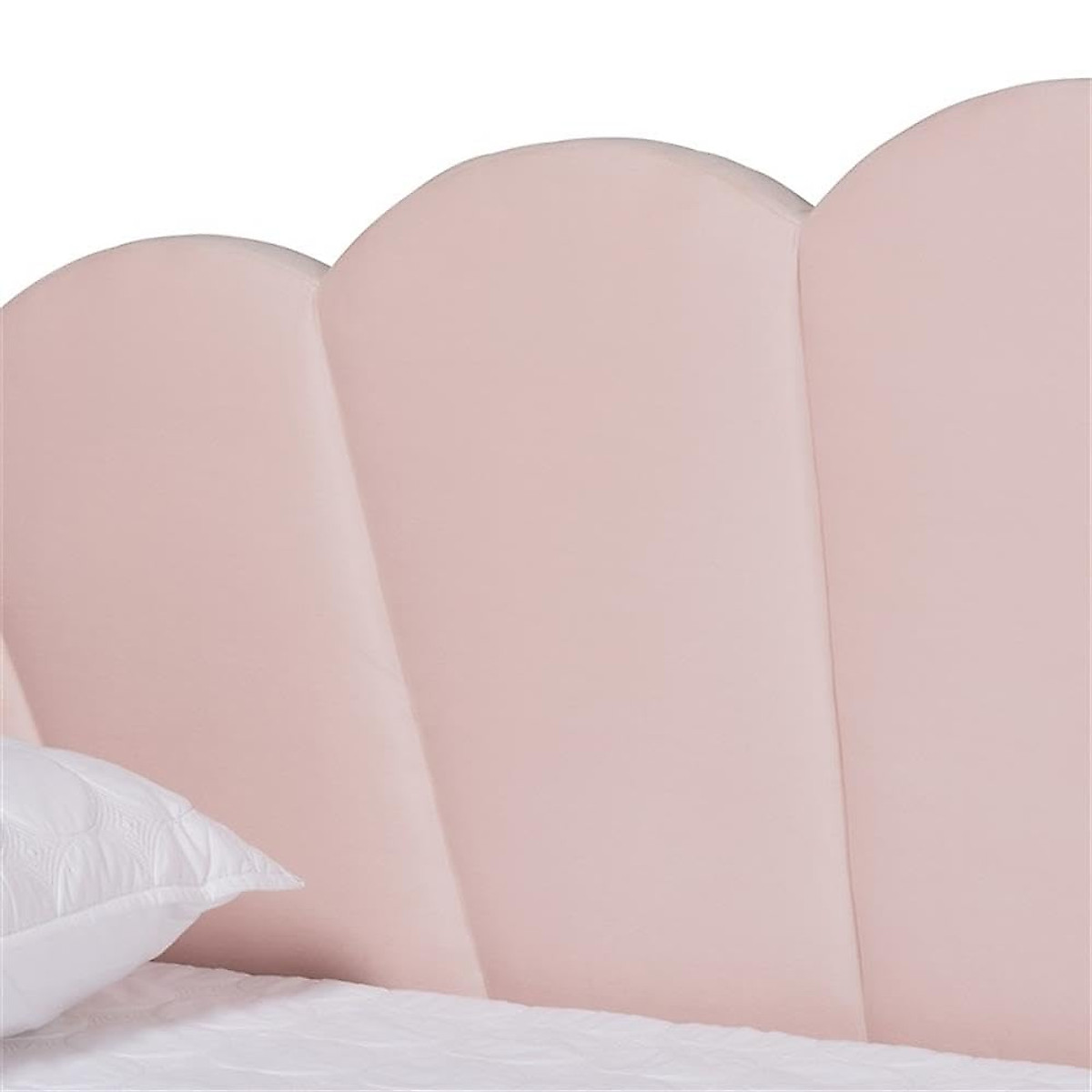 Baxton Studio Timila Modern and Contemporary Light Pink Velvet Fabric Upholstered Queen Size Daybed
