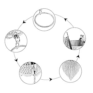 Lanpet Women Round Ball Crystal Evening Clutch Purse Tassel Wedding Party Handbags