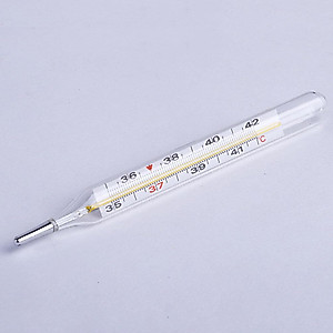Healeved 4 Pcs Adult Temperature Measurement Glass Oral Temperature Fast Reading Temperature Home Supplies, Easy to Read