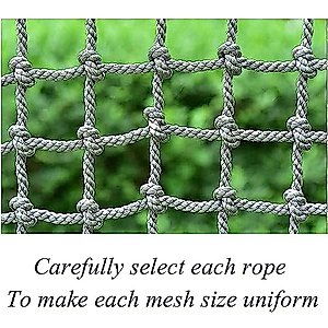 EkiDaz HXRW Rope Net Climbing Net for Kids Indoor and Outdoor Playing Garden Climbing Cargo Net Durable Protective Safety Net Playground Sets for Backyards (Size : 4 * 6m(12.12 * 18.18ft))