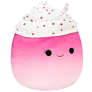 Squishmallows Original 14-Inch Cinnamon Gradient Strawberry Milkshake - Large Ultrasoft Official Jazwares Plush