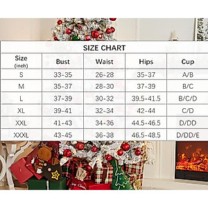 ADOME Womens Christmas Lingerie Green Santa Babydolls Strap Lace Chemises Set Sexy Sleepwear