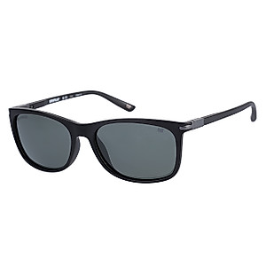 Caterpillar Precision 8510 Men's Polarized Square Sunglasses, Matte Black, 57 mm