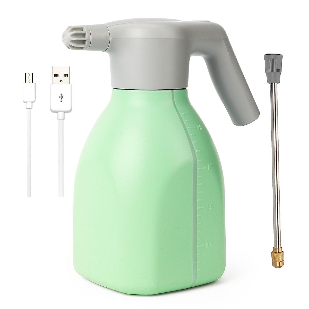 ACORNS Electric Spray Bottle 2L/0.5Gallon,Automatic Plant Sprayer,Pump Sprayer,Indoor Plant Sprayer with Adjustable Nozzle (Green)