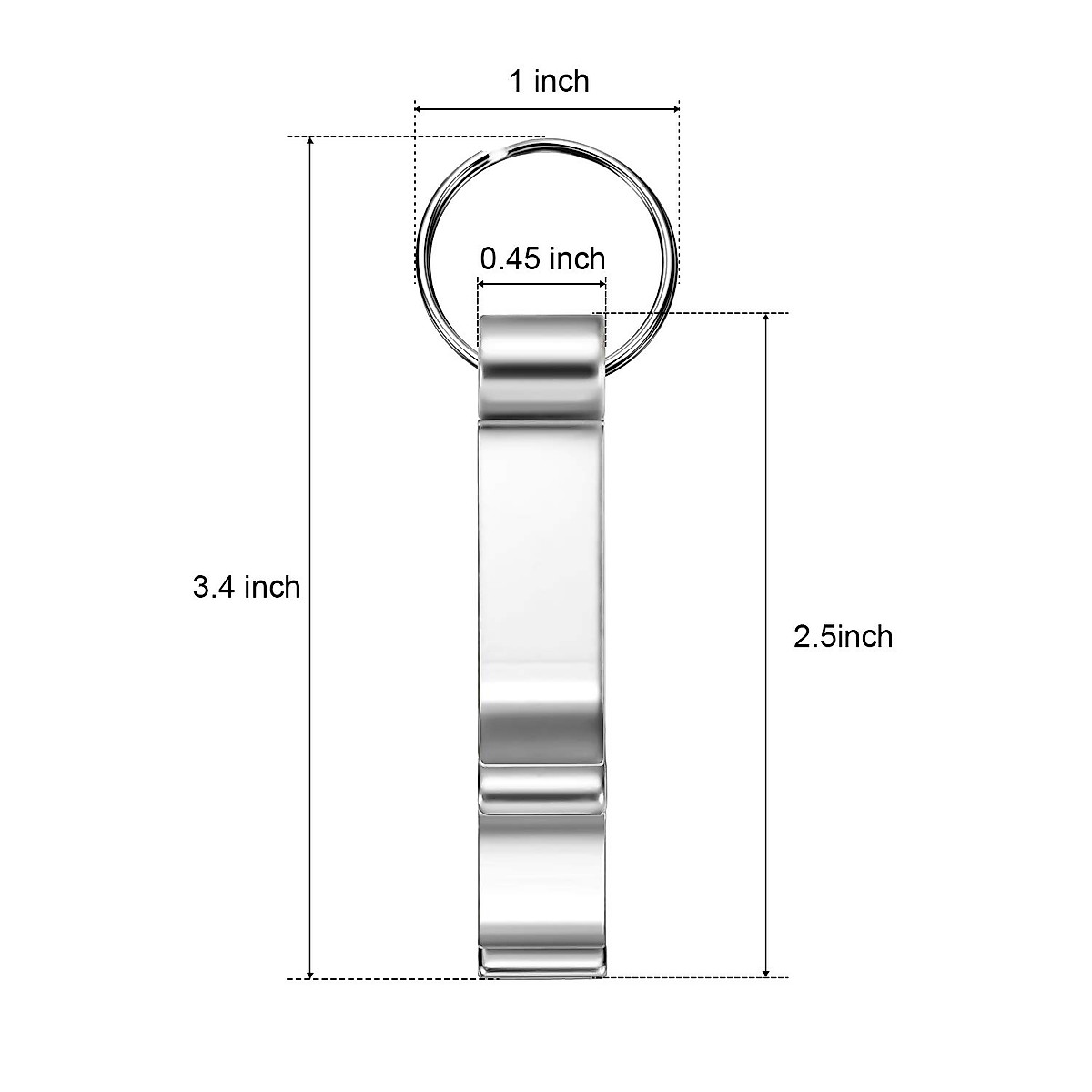 150 Pieces Metal Bottle Opener Split Key Ring Chain Keychain Bulk Aluminum Pocket Claw Bar Soda Beverage Beer Bottle Opener Personalized Wedding Party Favors Openers