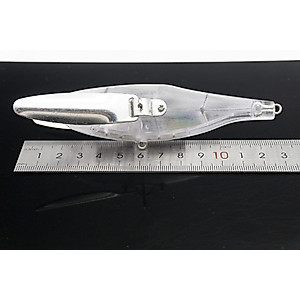 3Pcs Fishing Unpainted Minnowbait Fishing Blank Lure Body with Wing Popperbait Lipless Total 131mm 29.8g Simulation Flying Fish 8418 with Free Eye