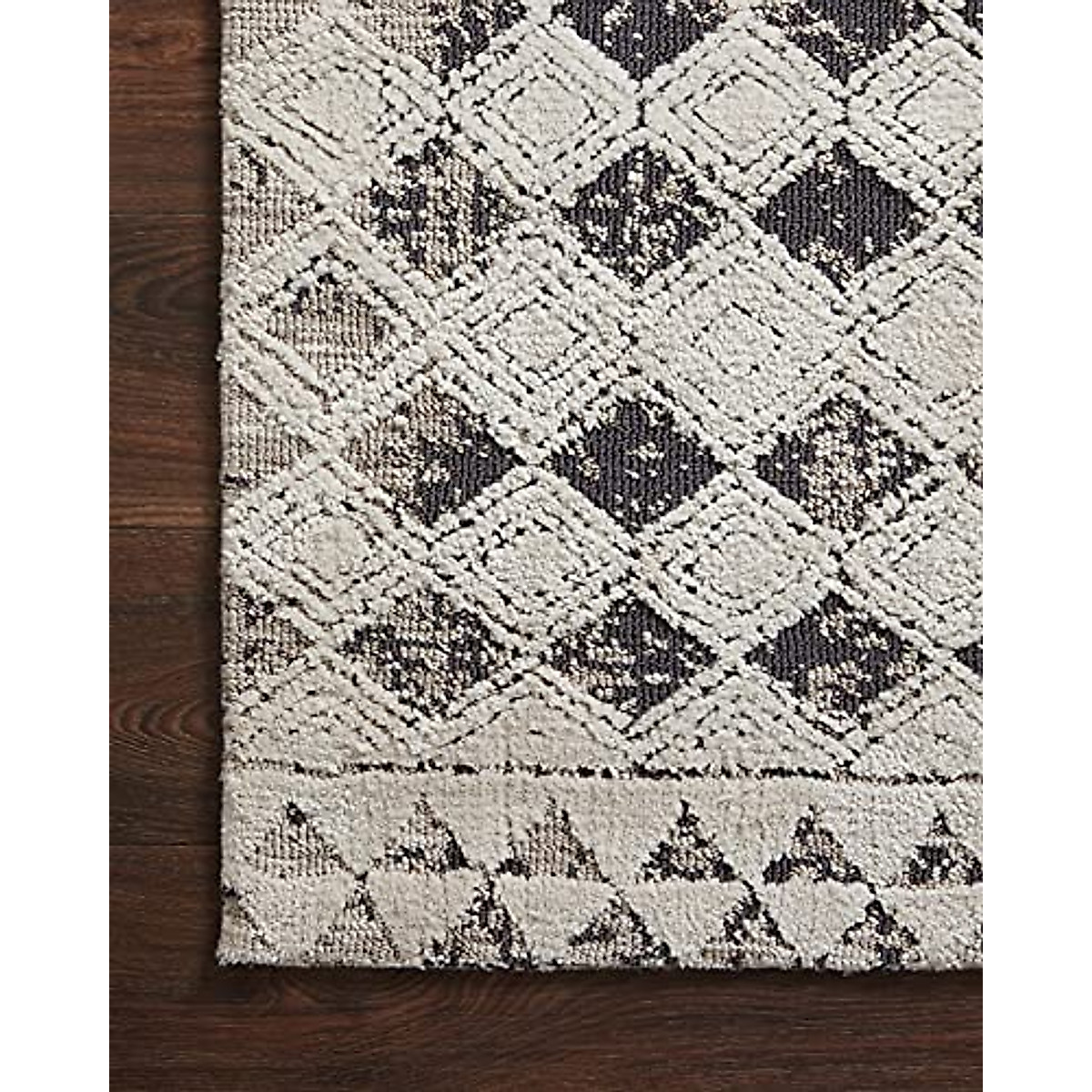 Justina Blakeney x Loloi Yeshaia Collection YES-02 Black/Neutral Transitional 7'-9" x 9'-9" Area Rug