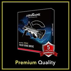 Addlink Addgame PS5 Compatible with A95 1TB 7200 MB/s Read Speed Internal Solid State Drive - M.2 2280 PCIe NVMe Gen4X4 3D TLC with Dram NAND SSD w/Heatsink (ad1TBA95M2P) Made in Taiwan