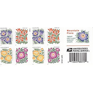 Mountain Flora Flower US First Class Forever Postage Stamps Celebrate Beauty Wedding (2 Books of 20)