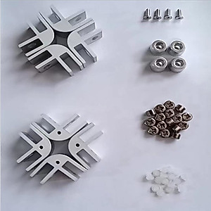 NNNJunhua Indoor and Outdoor Table Fire Pit Glass Wind Guard Accessories 5/16 Inch Glass Clamp Flame Guard Glass Cube Corner Connector Clip Fire-Proof Aluminum Alloy Brackets Clamp Kit Sets