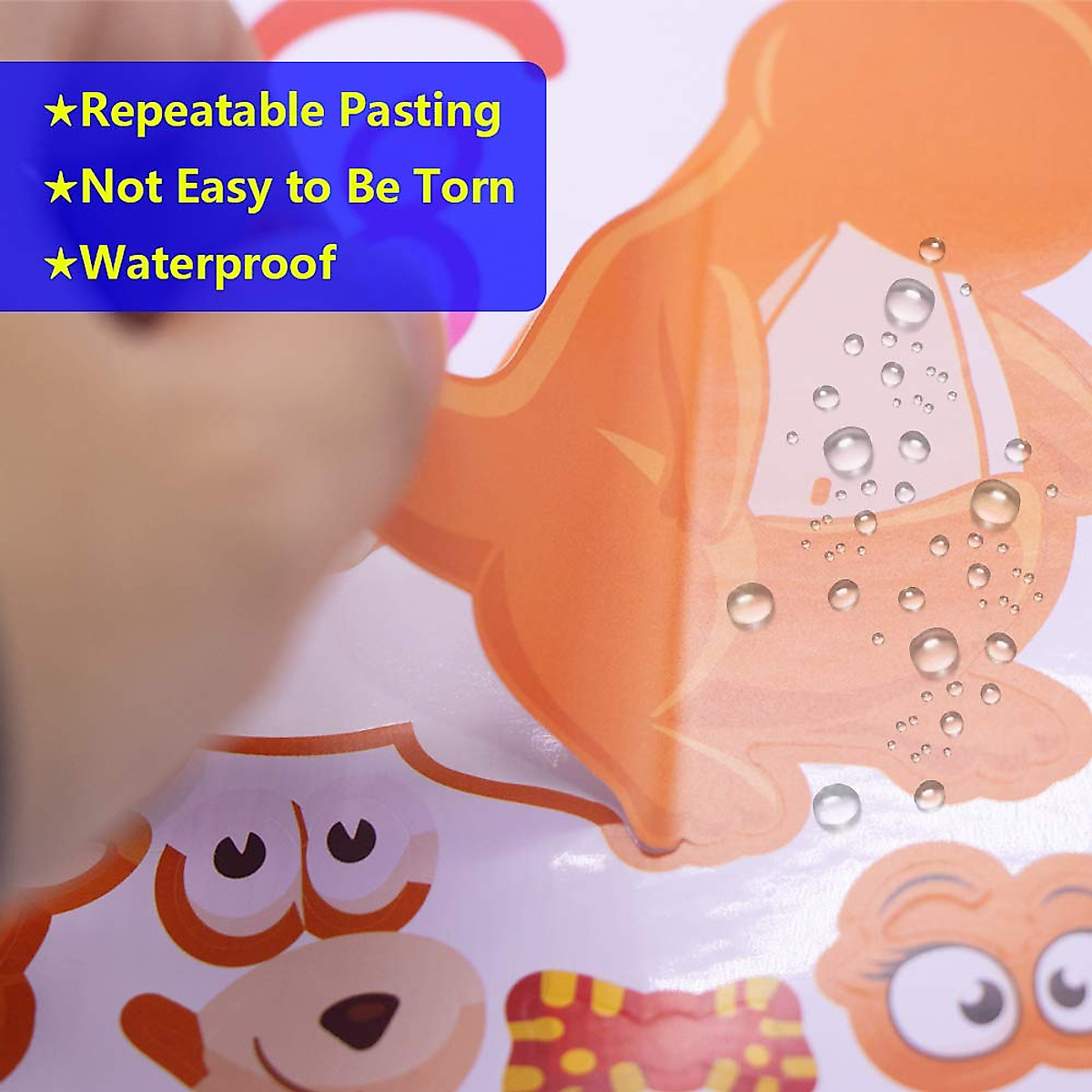 Paper Master Make A Face Sticker 60 PCS Sheets Make Your Own Stickers with 20 Design Animal Stickers for Boys & Girls as Gift of Festival, Reward, Art Craft, Party Favors, Birthday