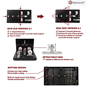 Bottle Cutter, Genround Upgrade 2.1 Glass Bottle Cutter Machine for Round, Square and Oval Bottle Cutting | Cut Bottle from Neck to Bottom | Glass Cutter Bottle Cutting Tool for DIY Projects