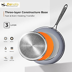 Non-Stick Pots and Pans Set 13pcs Cookware Set, Steamer Basket, Stockpot with Lid, Saucepan with Lid, Fry Pan, Saute Pan for Daily Cooking, Grey