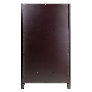 Winsome Bordeaux Modular Wine Cabinet X-Panel, Dark Wood Finish (92442)