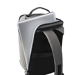 Cabin Max Manhattan XL 16x10x8 Backpack Usable as Underseat Carry on Luggage and Laptop Backpack (Grey Blue)