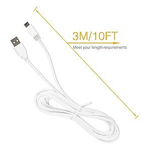 Charger Kits for Wii U Gamepad, AC Power Adapter Charger and USB Charging Cord for Nintendo Wii U Gamepad Remote Controller