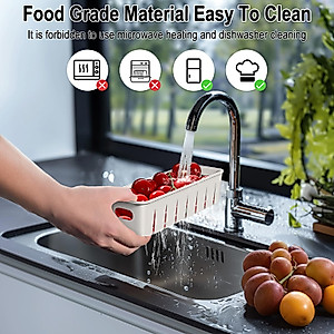 Anyvape Portable Food Storage Container with Lid & Handle,4-Compartment Leak-Proof Tray with Removable Colanders,Fresh-Keeping Organizer for Fruits,Snacks,Meal Prep,Ideal for Refrigerator,Outdoor Use