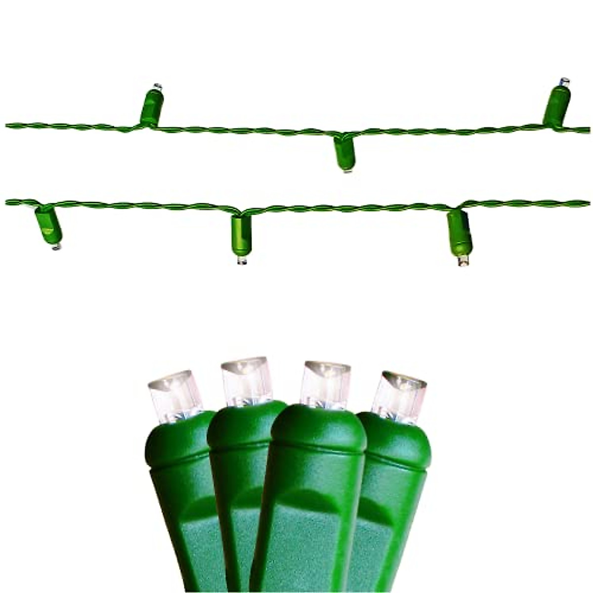 MEIMEI LIGHTING 5mm Christmas Lights Battery Operated 16ft 50 LED String Lights with Remote Timer 8 Modes for Indoor Outdoor Party Garden Wreath Christmas Decor (White) (‎‎MM-LED-RBL-5MM-5M-50L-W)