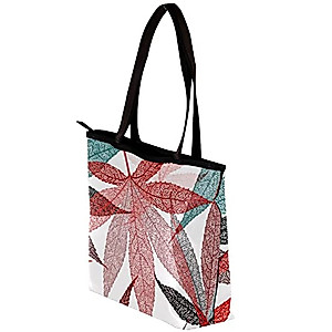 Tote Bag Women Satchel Bag Handbag Stylish Tote Handbag for Women Hobo Bag Fashion Crossbody Bag, Modern Pattern Vintage Maple Leaf