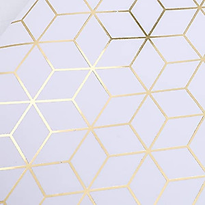 Qpout 3 Sheets Gift Wrapping Paper, 27.6x19.7 inch Kraft Wrapping Paper, Black White Gray Design, for Birthday Baby Shower Wedding Mother's Day Father's Day Christmas New Year Gifts Wrapping