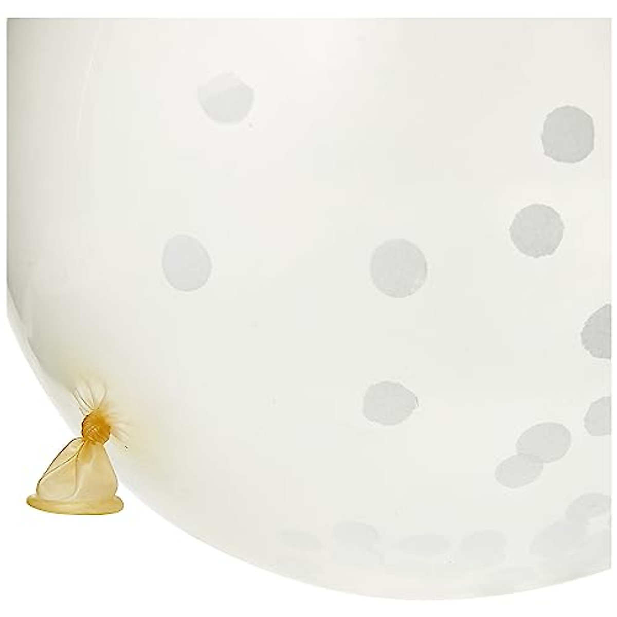 Unique 58114 Clear Party Balloons with White Confetti, 6 in 1 Pack 12"