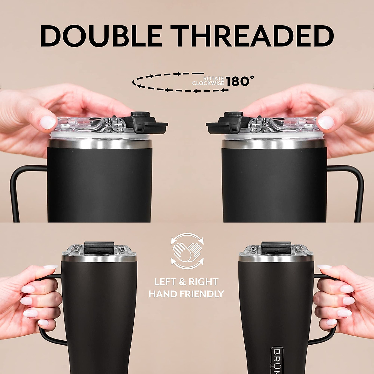 BrüMate Toddy XL - 32oz 100% Leak Proof Insulated Coffee Mug with Handle & Lid - Stainless Steel Coffee Travel Mug - Double Walled Coffee Cup (Aqua)