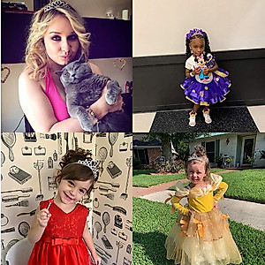 Hedume 6 Pack Girls Princess Crystal Tiara Crown, Rhinestone Princess Crown for Birthday Party, Wedding, Prom, Pageant