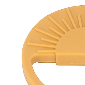 Garosa Baby Silicone Teether Toy Safe Semi Circular Sun Easy to Hold Infant Molar Teether Infant Molar Teether Baby Chewing Toys Baby Toy for Infant Soothe Teething(003 Yellow