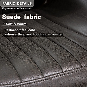 XIZZI Ergonomic Chair Office Computer Chair Executive High Back Home Office Desk Chairs with Armrest Lumbar Support (Dark Grey)