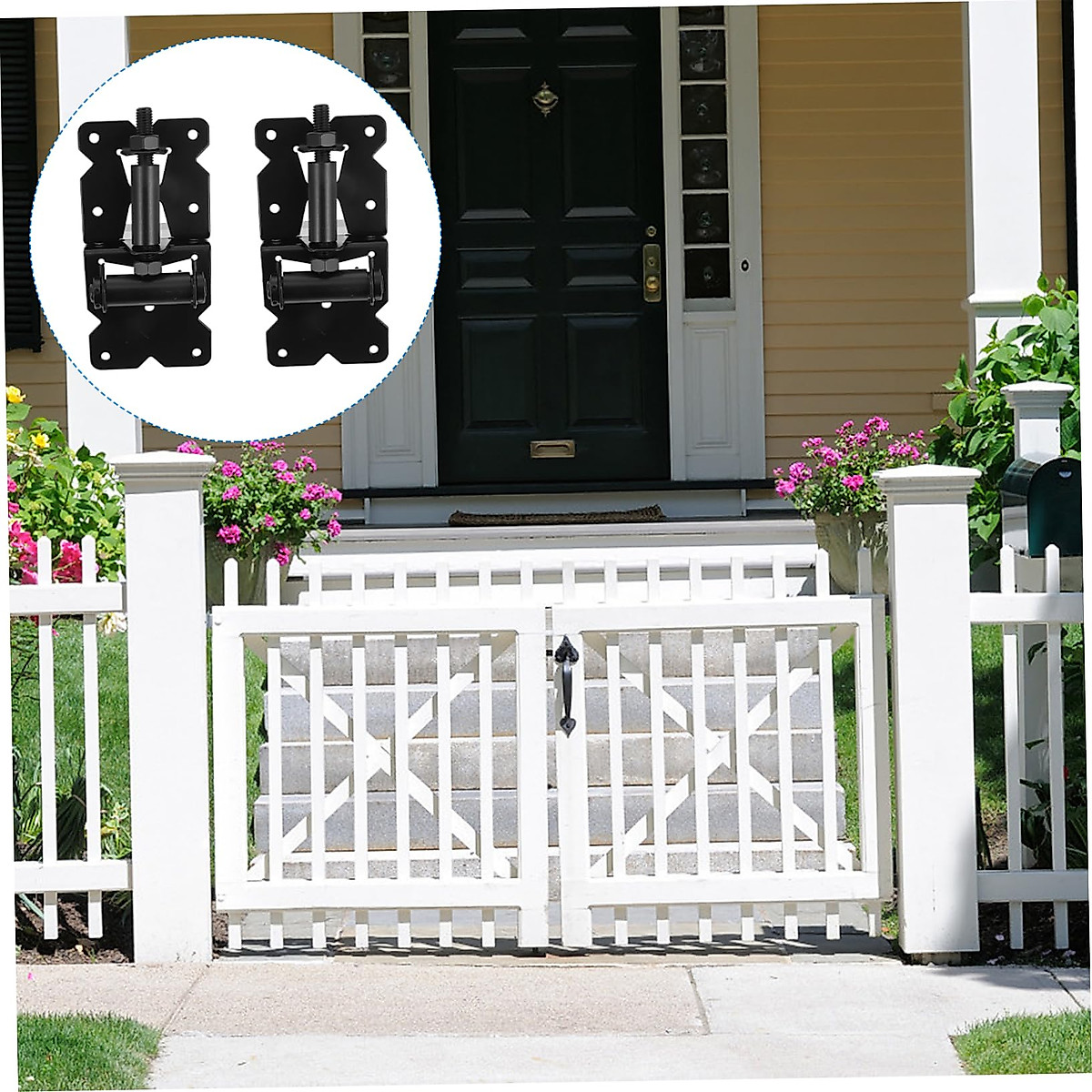 2pcs Fence Hinge Heavy Duty Leash Gate Hinges for Wooden Fences Heavy Duty Stainless Steel Hinges Door Hinges Barn Hinges Metal Hinges Self Closing Gate Hinges Hinges Bolt