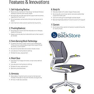 Humanscale Diffrient World Task Chair | Black Pinstrip Mesh Seat and Back | Black Frame, Black Trim | Height-Adjustable Duron Arms | Standard Foam Seat, 3" Carpet Casters, 5" Cylinder