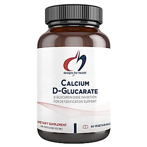 Designs for Health Calcium D-Glucarate - 1200mg CDG for Liver Support - Detoxification + Healthy Hormone Metabolism Support Supplement for Men + Women - Non-GMO, Soy-Free (60 Capsules)