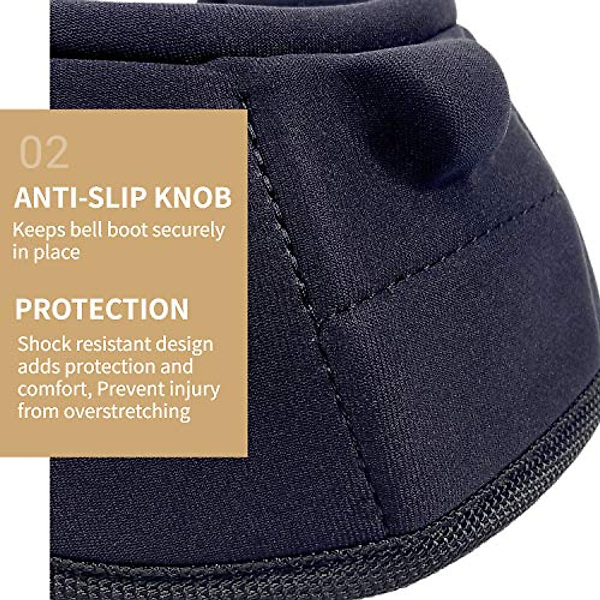 sampson Bell Boots,Bell Boots for Horse That Prevent Injury from Overreach,Durable and Lightweight, Professional Horse Boots