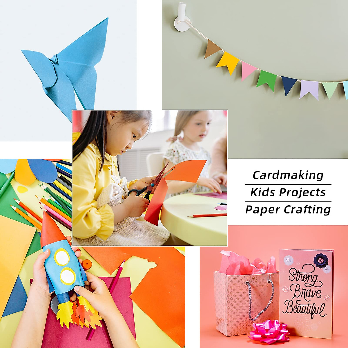 Livholic 60 Sheets Colored Cardstock 12x12 Assorted Color Cardstock 20 Colors For Cricut Card Making Paper Crafting 90LB