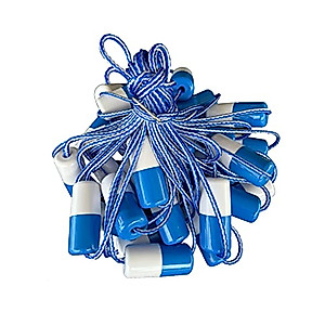 FibroPool Floating Pool Safety Rope - 16 Foot - Adjustable Length Lane Divider With Hooks for Swimming Pools - Equipment to Divide Swim Race Lanes - Buoy Line With 4 Integrated Floats