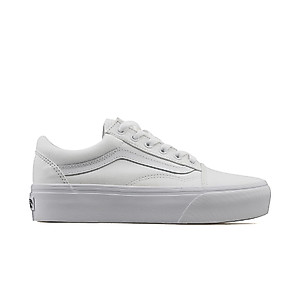 Vans Womens Old Skool Gym Athletic and Training Shoes White 8 Medium (B,M)