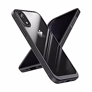 Quikbee iPhone XR Case, Non-Slip, Crystal Clear, Military Grade Drop Protection, Slim & Thin - 6.1 Inch (Black)