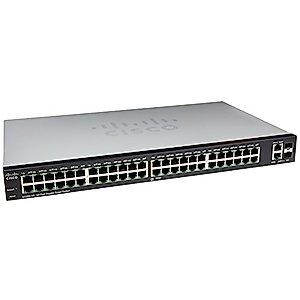 Cisco Small Business 200 Series SLM2048T-NA Smart SG200-50 Gigabit Switch 48 10/100/1000 Ports, Gigabit Ethernet Smart Switch, 2 Combo Mini-GBIC Ports